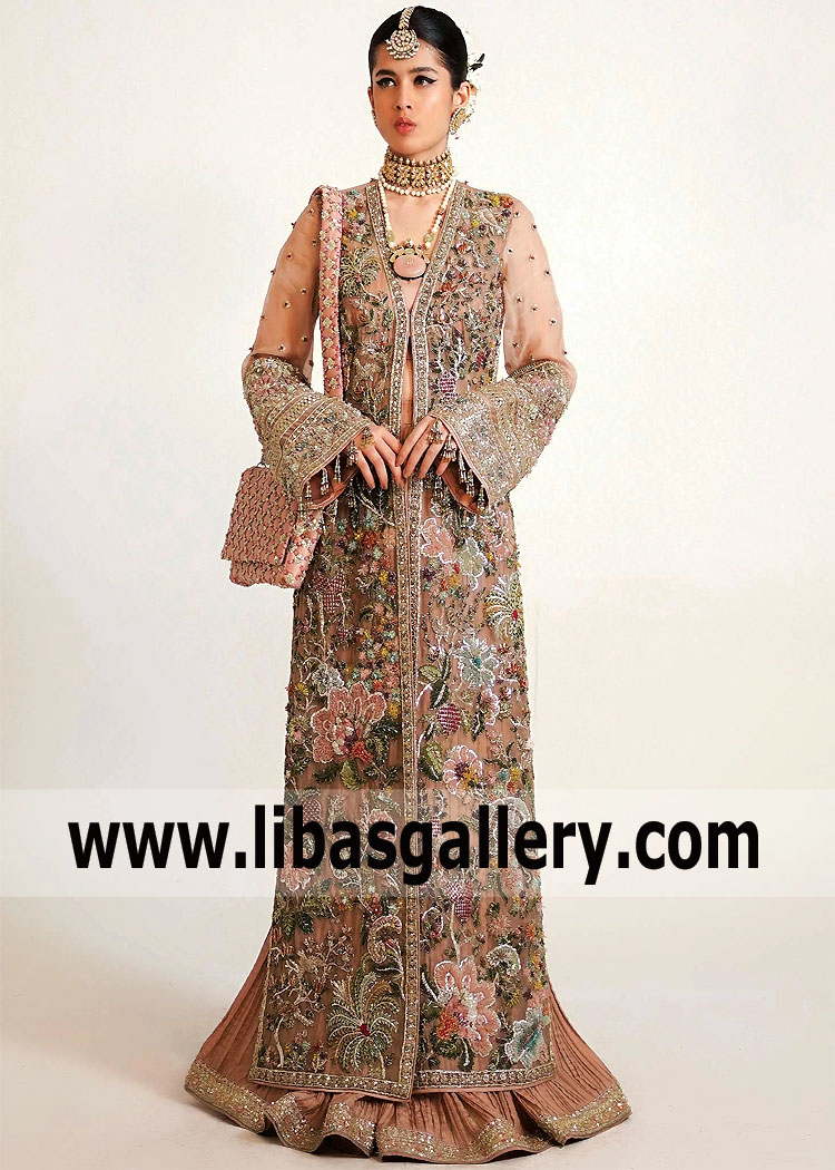 Rose Gold Sharara for Brother Wedding Dresses Buy Designer Sharara for ...